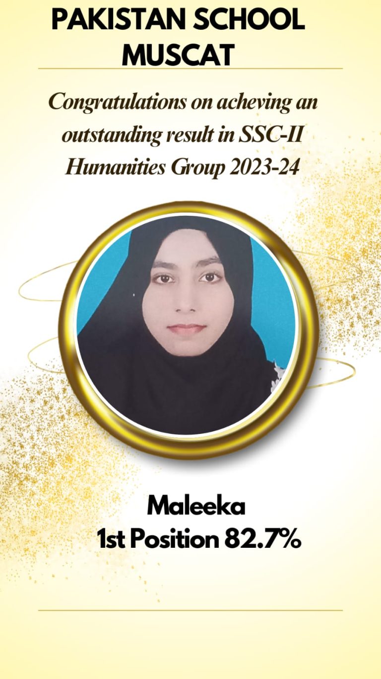 Results – Pakistan School Muscat