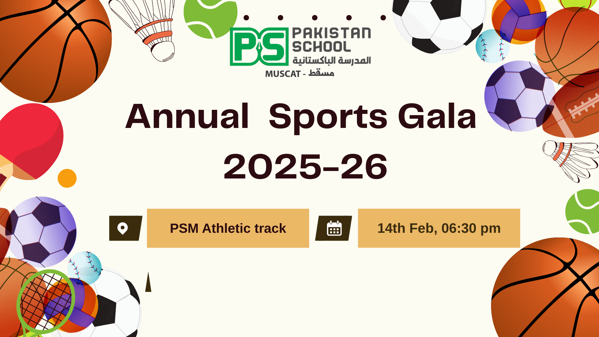 Annual Sports Gala 2026 – Pakistan School Muscat